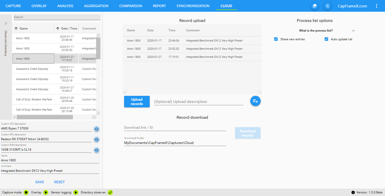CapFrameX - Features